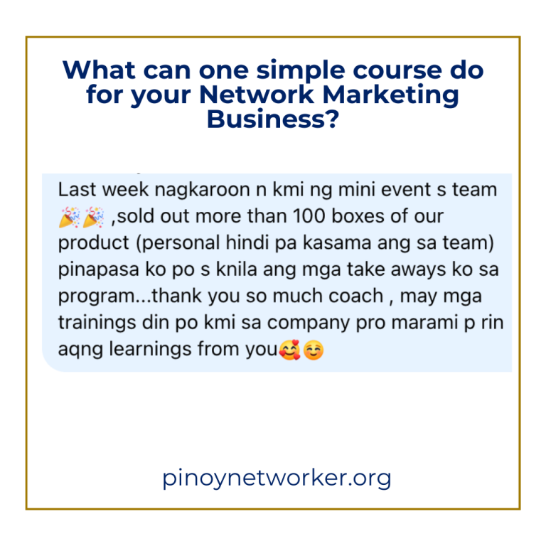 Pinoy Network Marketer Success Blueprint - Prime Academy Online
